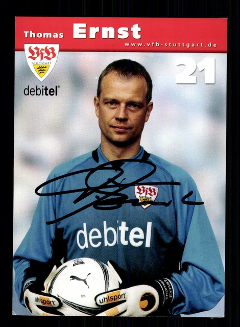 CARTE AUTOGRAPHE THOMAS Ernst VfB Stuttgart 2002-03 originale signée ...