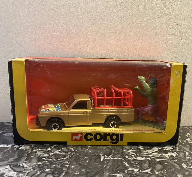 RARE CORGI 264 Hulk Rare Box Mazda B1600 Pick-up DC Comics Marvel ...