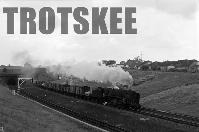 LARGER NEGATIVE BR British Railways Steam Loco 92044 Class 9F Potters ...