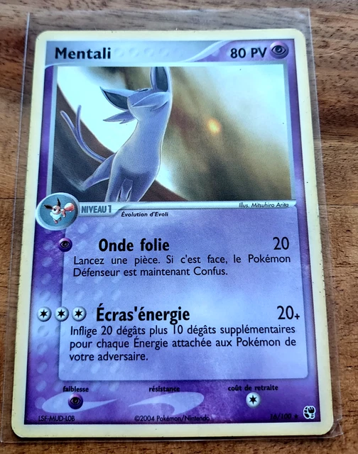 CARTE POKEMON 16-100 Mentali Rare Non Holo édition Ex Tempête de Sable ...