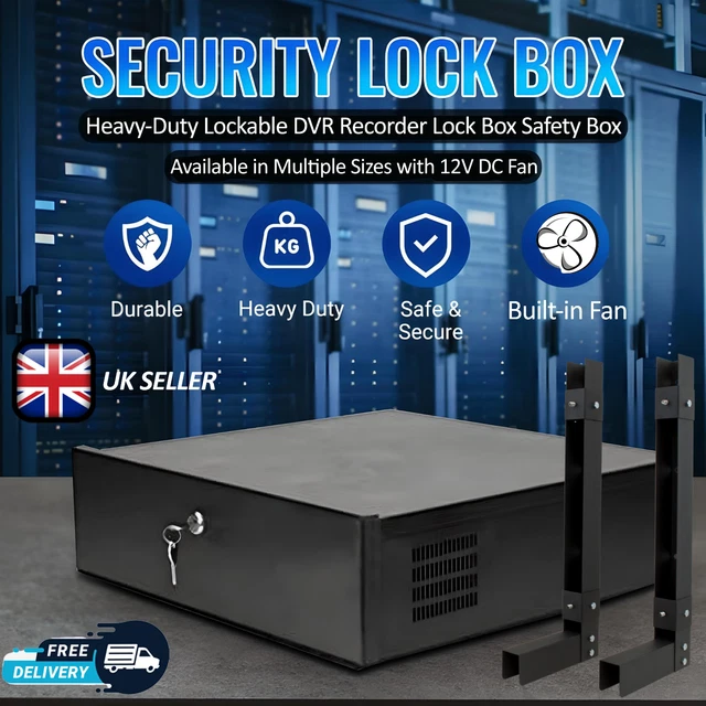 HEAVY DUTY LOCKABLE DVR RECORDER LOCK BOX SAFETY BOX CCTV DVR Safe Box ...