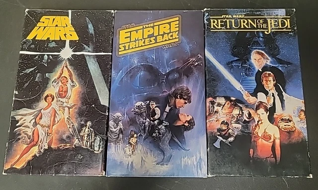 STAR WARS ORIGINAL Trilogy VHS Tapes CBS Fox 1990, New Hope Empire Jedi ... STAR WARS ORIGINAL Trilogy VHS Tapes CBS Fox 1990, New Hope Empire Jedi ...