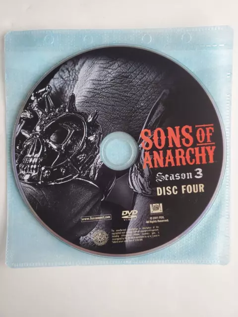 Sons Of Anarchy Season 3 Disc Only Loose Dvd Tv Series 20th Century Fox