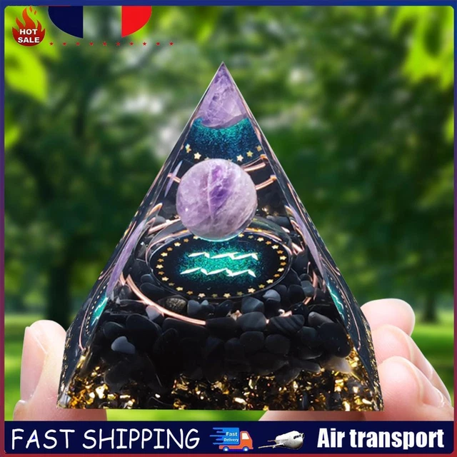 # OBSIDIAN PYRAMID Crystal Reiki Chakra Energy Generator(Aquarius) EUR ...