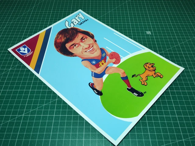 MODERN FOOTBALL A4 Art Card Fitzroy Lions Garry Wilson vfl afl $14.99 ...