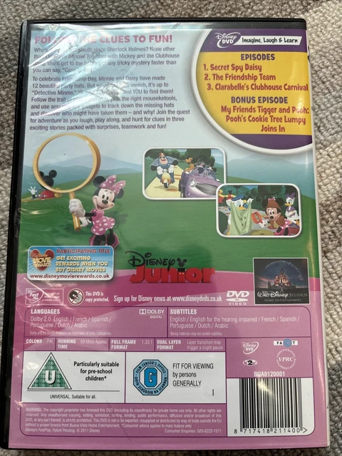 MICKEY MOUSE CLUBHOUSE Detective Minnie DVD £3.84 - PicClick UK