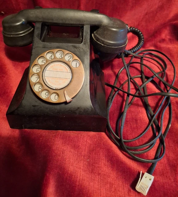 VINTAGE BLACK BAKELITE Telephone Rotary Dial. £49.58 - PicClick UK