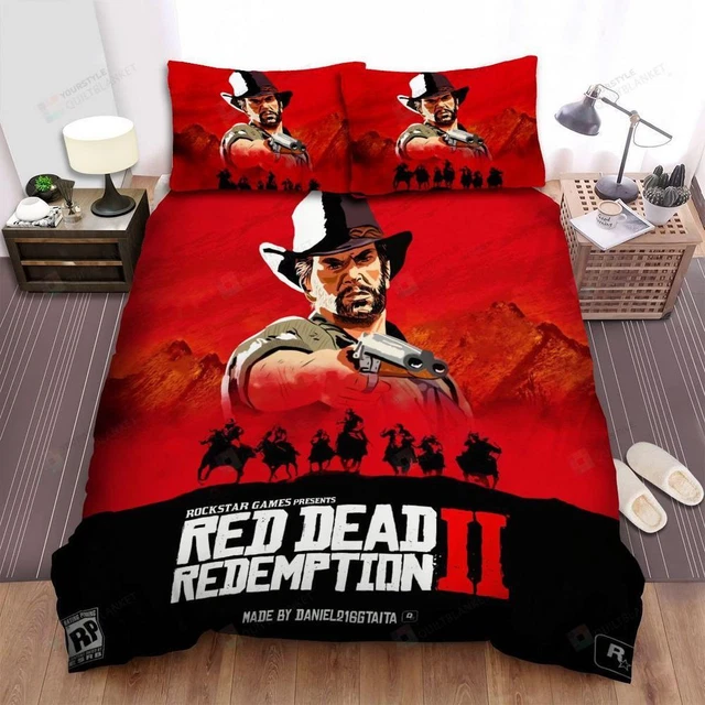RED DEAD REDEMPTION 2 Characters Silhouette Quilt Duvet Cover Set Super ...