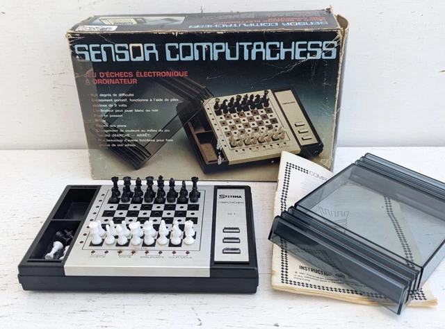 SYSTEMA SENSOR COMPUTACHESS Vintage Electronic Portable Chess Set Working £5.99 - PicClick UK
