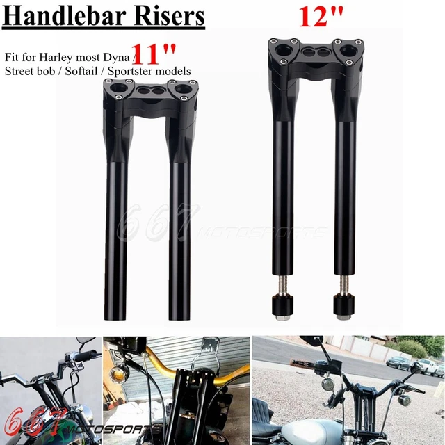 PULLBACK CLUB STYLE 1" Handlebar Riser For Dyna Softail Sportster ...
