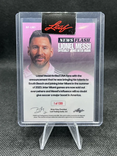 LIONEL MESSI #NF-LM1 NEWS FLASH INTER MIAMI 2023 Leaf Trading Cards ...