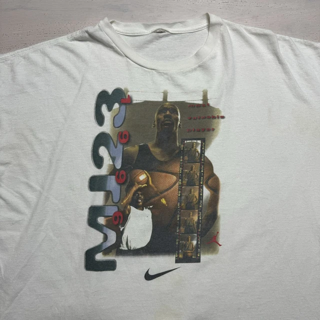 CAMICIA VINTAGE ANNI '90 Nike Michael Jordan XL USA rara grafica basket ...