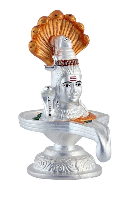 INDIAN TRADITIONAL 999 pure Silver Mahakal Shivling Idol for Car ...