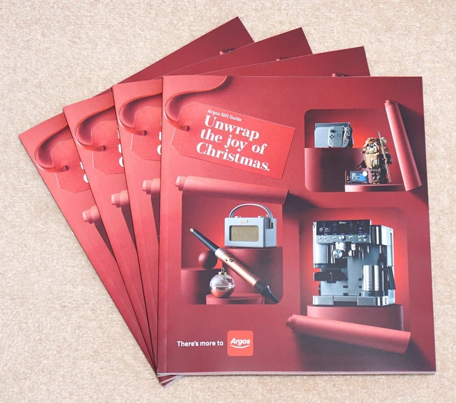 ARGOS UNWRAP THE JOY OF CHRISTMAS 2025 4 x CATALOGUES BROCHURE GIFT ...