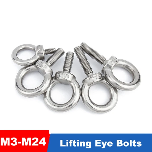 Metalworking Metric Gage Blocks Lifting Eye Bolt, Sizes M6 To M36 ...