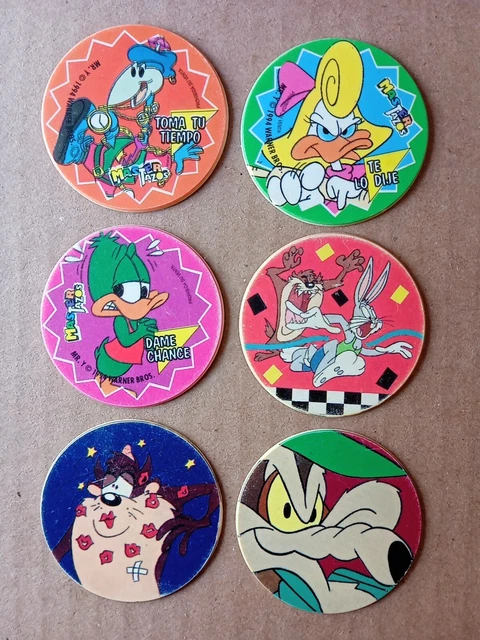 LOONEY TUNES MASTER Super Tazos Pog Sabritas 1994 Mexico (11 ) set of ...