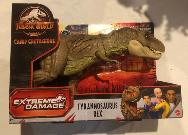 JURASSIC WORLD CAMP Cretaceous Tyrannosaurus Rex T-Rex Extreme Battle ...