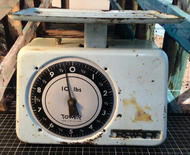 VINTAGE 1950'S - 1960's West Germany 10 lbs Tower Kitchen Weighing ...