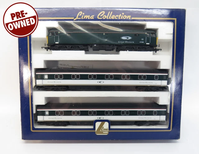 OO GAUGE LIMA L149970 Great Western Set Class 47 830 Loco 2x MK3 ...