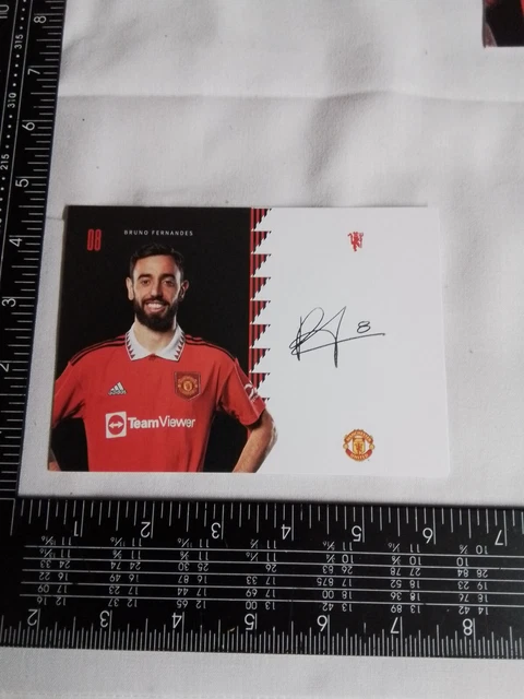 MANCHESTER UNITED FC 2022 2023 Signed Official Club Card Bruno ...