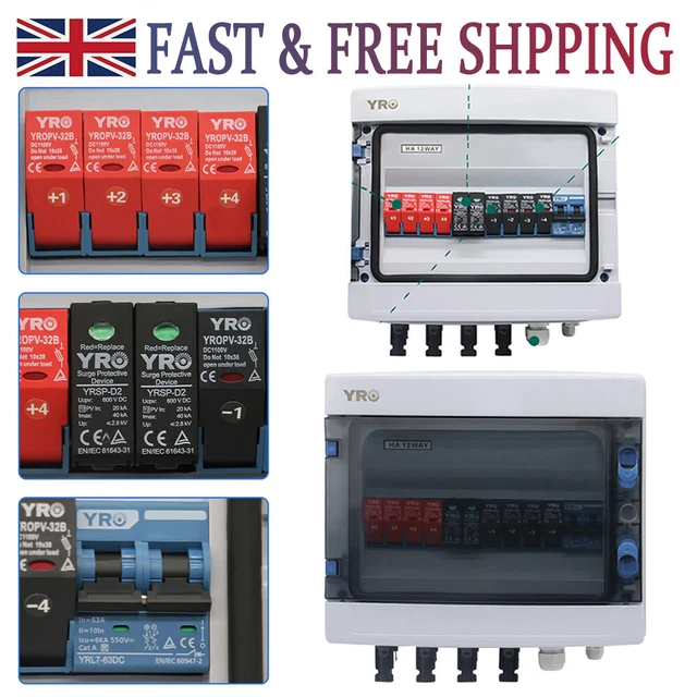 4 STRING 1000V Solar PV Connection Box Surge Protection Combiner Box ...