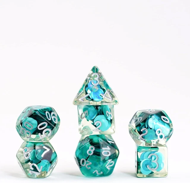 MERMAID SCALES 16MM Resin Poly Dice Set $36.59 - PicClick AU