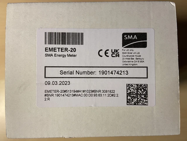 SMA ENERGY METER 2.0 EMETER-20 Smart Meter. Solar Photovoltaik ...