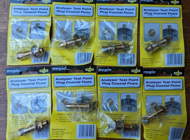 REGIN ANALYSER TEST Point Plug Coaxial Flues REGX39 - Pack of 8 £16.00 ...