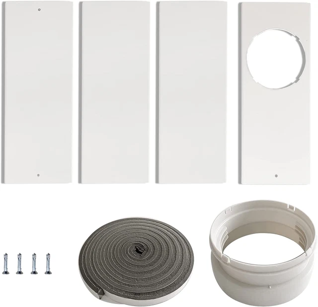 PORTABLE AIR CONDITIONER Window Seal Plates Kit, Plastic AC Vent Kit ...