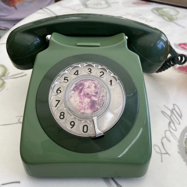 VINTAGE RETRO TWO Tone Green 8746 Rotary GPO Telephone BT 1970s £42.32 ...