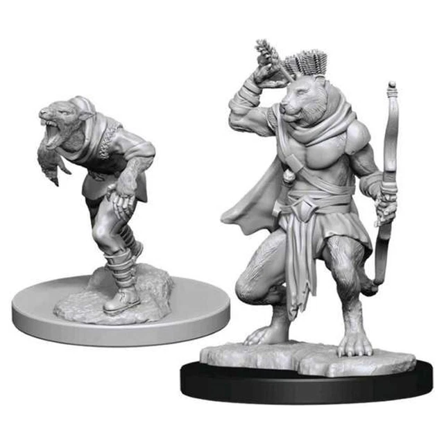 WIZKIDS/NECA D&D NOLZUR'S Marvelous Miniatures Wererat & Weretiger - 6 ...
