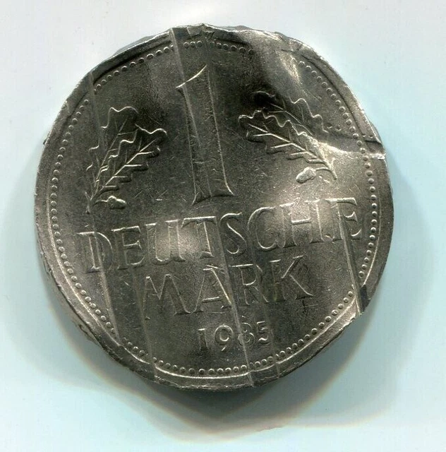 GERMANY RARE CANCELED Waffle Coin 1 Deutsche Mark dated 1985 £25.39 ...