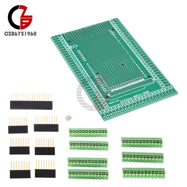 DOUBLE-SIDE PCB PROTOTYPE Screw Terminal Block Shield Board For Arduino ...