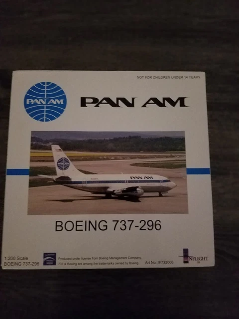 PAN AM BOEING 737-296 N389PA 1:200 INFLIGHT Model Plane $213.75 ...