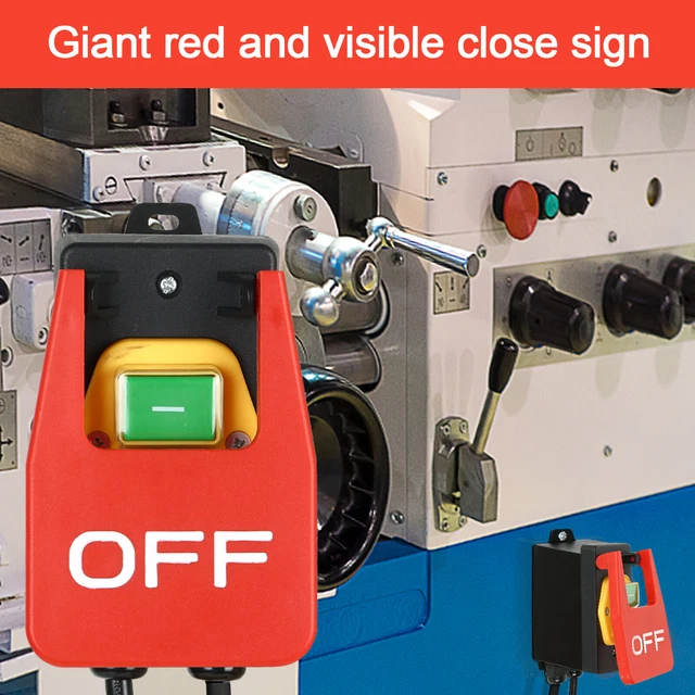ROUTER TABLE SWITCH w/Large Stop Sign Paddle 220V Emergency Stop On/Off ...