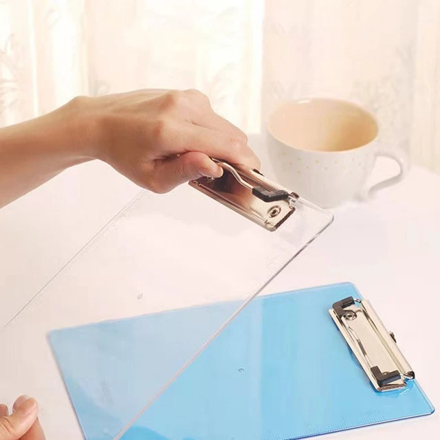 PLASTIC WRITING BOARD Paper Clip File Folder Clipboard Classification ...