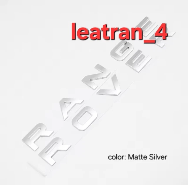 RANGE ROVER MATTE SILVER Badge Bonnet Or Boot Front Or Rear Evoque ...