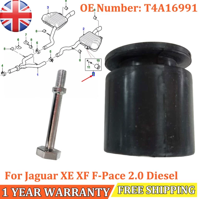 DIESEL REAR EXHAUST Rubber Damper T4A16991 For Jaguar XF 2016 on XE F ...