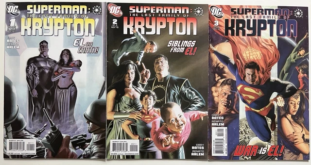 SUPERMAN THE LAST Family of krypton Lot of 3 #1, 2, 3 DC (2010) 1st ...