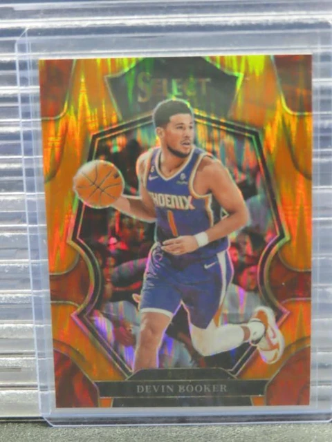 2022-23 PANINI SELECT Devin Booker Premier Level Orange Flash Prizm ...