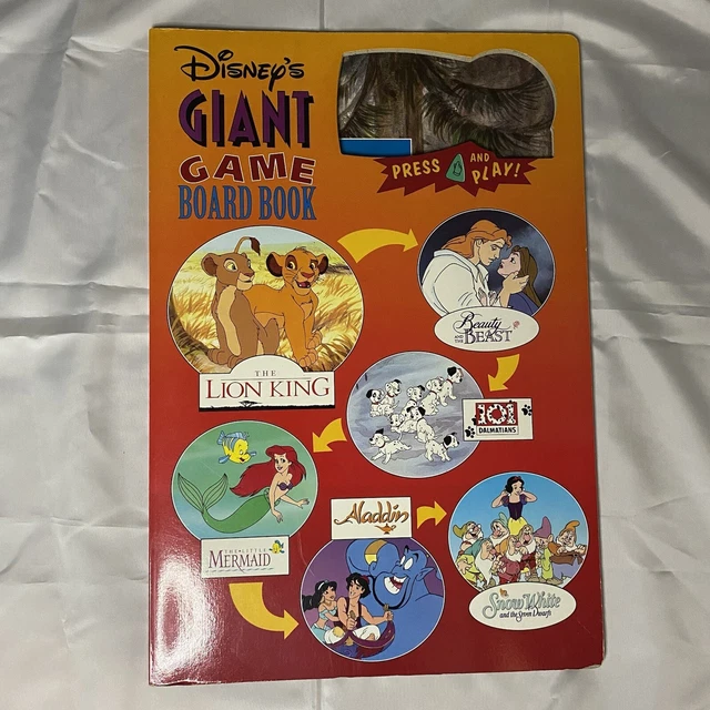 VINTAGE DISNEYS GIANT Game Board Book 1994 Lion King Aladdin Book Only ...