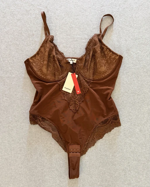 POPILUSH LACE BODY Suits Women Deep V Neck Tummy Control Thong, 3XL ...