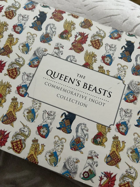 THE QUEEN'S BEASTS Gold-Plated Commemorative Ingot Collection - 8 out ...