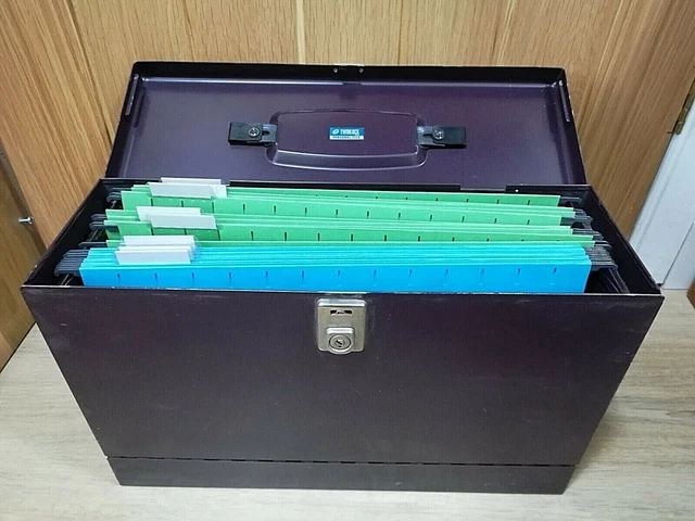 TWINLOCK PERSONAL FILE Metal Portable Paper Storage Filing Cabinet AND ...
