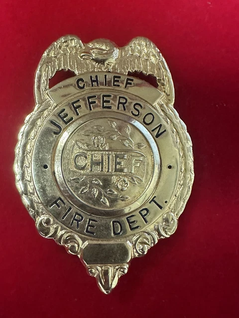 ANTIQUE!!! JEFFERSON, OREGON Fire Department Chief Badge. RARE £59.38 ...
