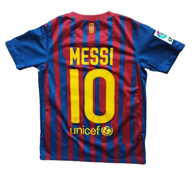 NIKE LIONEL MESSI FC Barcelona 2011/2012 Home Trikot Shirt YOUTH KINDER ...