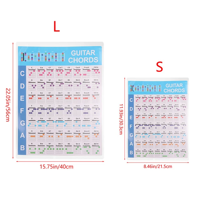 ACOUSTIC GUITAR CHORD Practice Chart Chords Scale Chart Guitar Chord ...