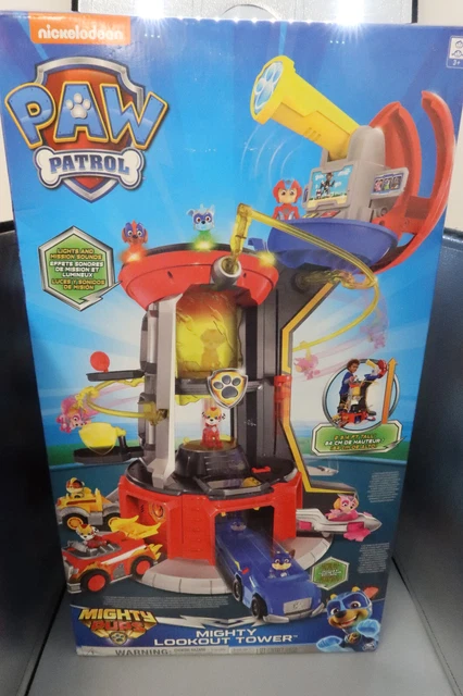 PAW PATROL HAUPTQUARTIER Mighty Pups Mighty Lookout Tower Zentrale 70cm ...