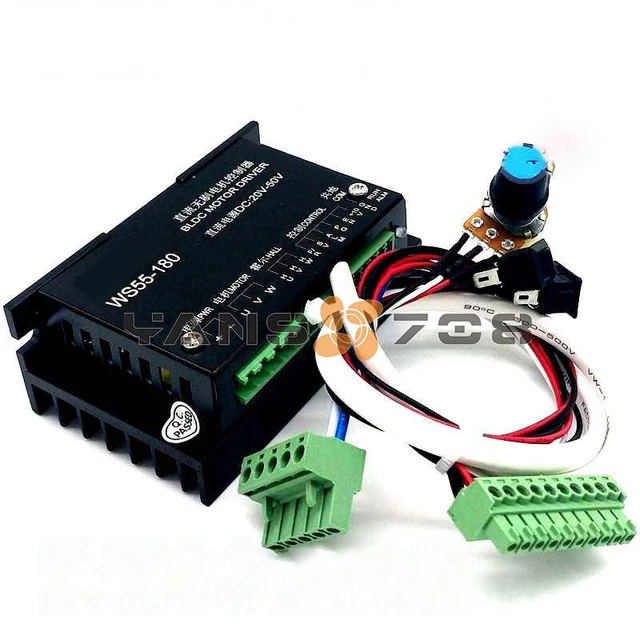 NEW CNC BRUSHLESS Spindle BLDC Motor Driver Controller WS55-180 DC 20 ...