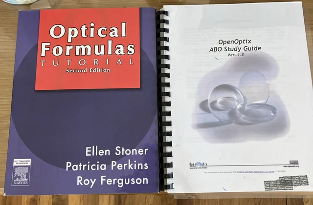 OPTICAL FORMULAS TUTORIAL 2nd Edition Plus Bonus OpenOptix ABO Study Guide £38.82 - PicClick UK